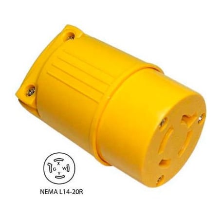 Conntek Conntek, 20-Amp Assembly Locking Connector with NEMA L14-20R ...
