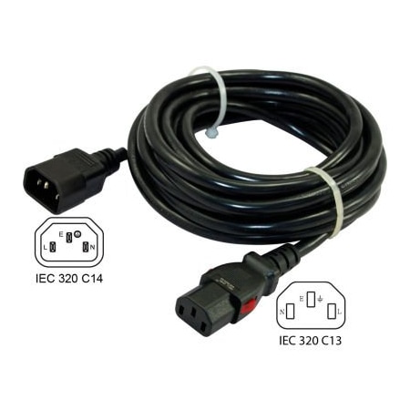 Conntek Conntek C14LC13-098, 10-Amp, IEC C14 to Locking IEC C13 With ...