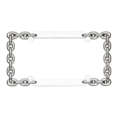 Cruiser Accessories Chain License Plate Frame, Chrome - 20530 | Zoro