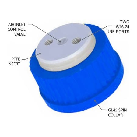 Cp Lab Safety. CP Lab Safety 2-Port Cap with Air Inlet Valve and Plugs ...