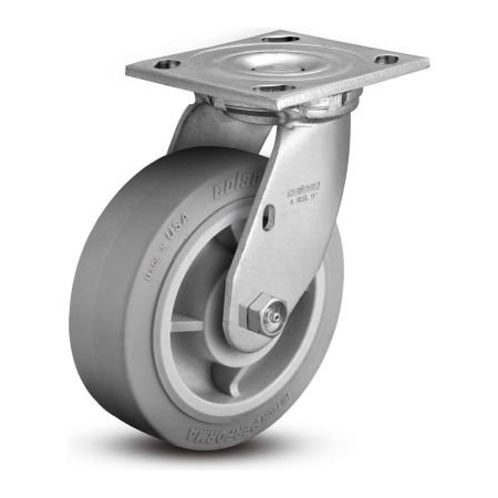 Colson 4 Series Swivel Plate Caster - Rubber on Polyolefin 4" Dia. 400 ...