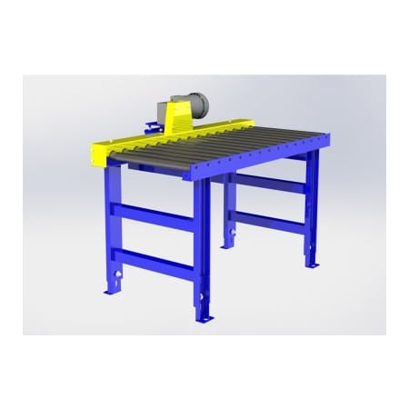 Omni Metalcraft Chain Driven Live Roller Conveyor, 1.9" Dia. Rollers, 1 ...