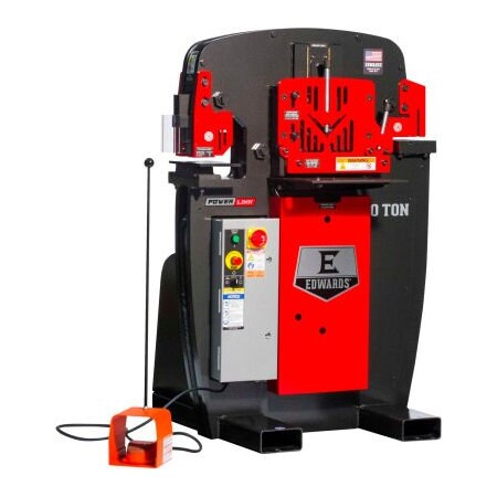 Edwards Mfg Co. 50 Ton Ironworker - 1 Phase, 230V w/ Hydraulic ...