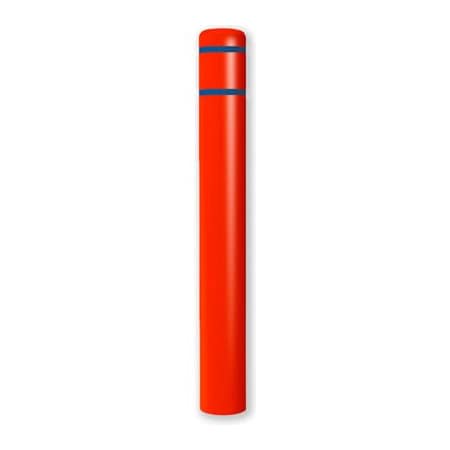 Post Guard Bollard Cover 8-7/8 Dia. x 72 H, Red/Blue Tape 3519BL | Zoro