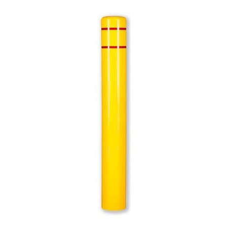 Post Guard Post Guard Bollard Cover, 8 7/8" Dia. x 52"H, Yellow W/ Red ...