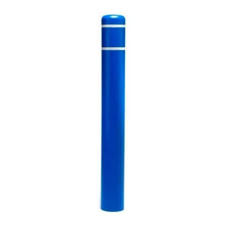 Post Guard Post Guard Bollard Cover, 4-1/2"Dia. X 52"H, Blue W/White ...