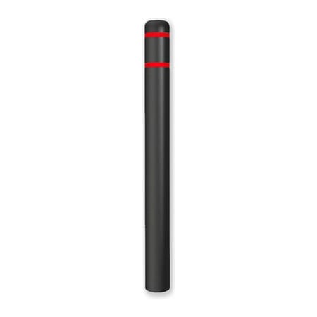 Post Guard Post Guard¬Æ Bollard Cover 4.5"Dia. x 52" H, Black/Red Tape ...