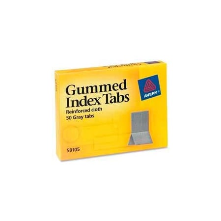 Avery Avery¬Æ Gummed Index Tabs, 7/16" x 1-3/16", Gray, 50 Tabs/Pack ...