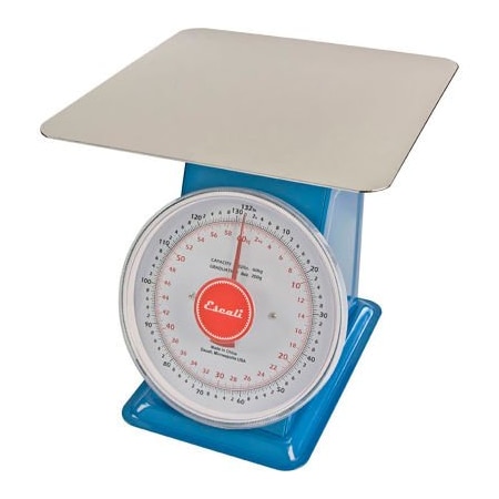 Escali DS13260P Mechanical Dial Scale, 132lb x 0.5oz/60kg x 0.2g ...