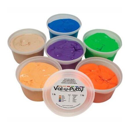 Fabrication Enterprises Val-u-Putty Exercise Putty, 1 Pound, Set of 6 ...