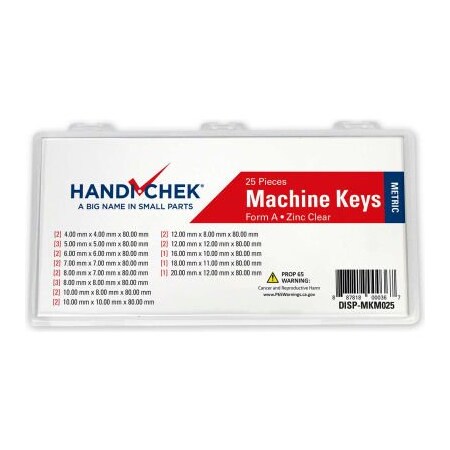 Flint Hills Trading Undersized Key Stock Assortment, Zinc, 24 Pieces ...