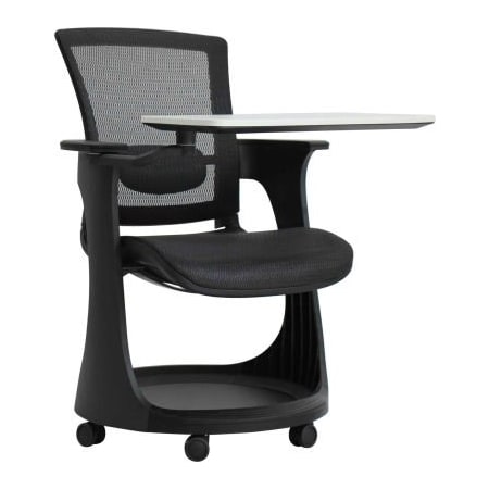 Raynor Marketing Ltd. Eurotech Mesh Chair on Casters with Table Arm ...