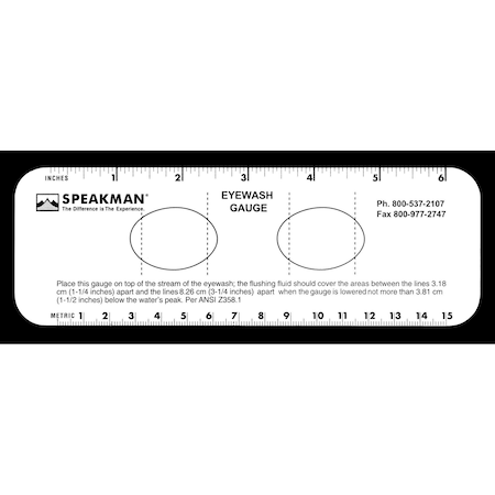 Speakman Speakman Plastic Eyewash Gauge, SE-952, Clear SE-952 | Zoro