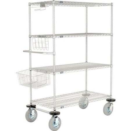 Nexel Curbside Truck, Nexelate , 30L x 18W x 72H, 4 Wire Shelves ...