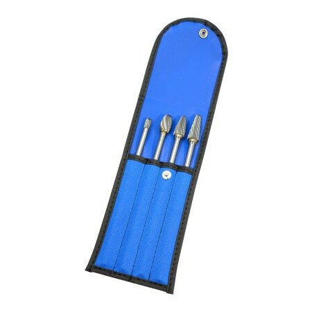 Grobet File Company Of America, Llc 4 Piece Bur Set, 6" Extended Length ...