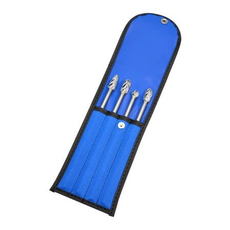 Grobet File Company Of America, Llc 4 Piece Bur Set, 6" Extended Length ...