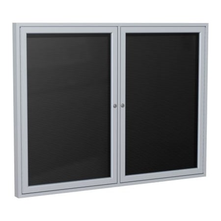 Ghent Enclosed Letter Board - Outdoor / Indoor - 2 Door - Black ...