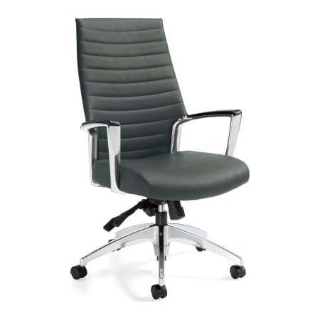 Gec Global Accord High Back Chair, Gray Vinyl Upholstery 2670-4AL-A43E ...