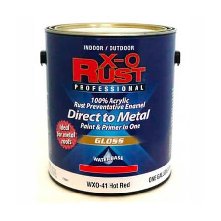 General Paint X-O Rust Anti-Rust Enamel, Gloss Finish, Hot Red, Gallon ...