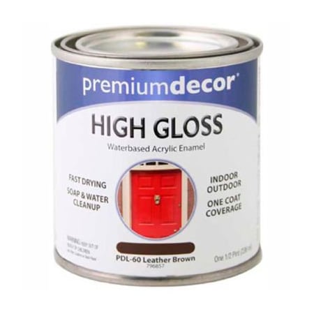 General Paint Interior/Exterior Paint, Gloss, Leather Brown, 1/2 Pint ...