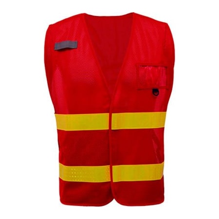 Gss Safety GSS Safety Incident Command Vest- Red Vest w/Lime Prismatic ...