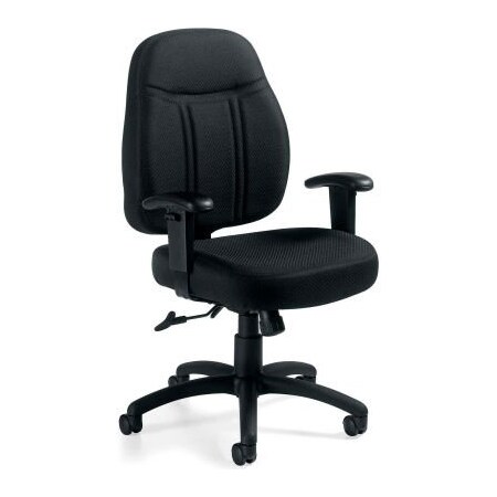 Gec Offices To Go Managerial Tilter Chair with Arms - Fabric - Black ...
