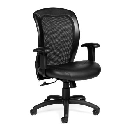 Gec Offices To Go Mesh Back Ergonomic Chair - Luxhide- Black OTG11692 ...