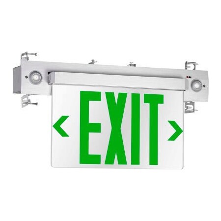 Hubbell Lighting Hubbell LED Edge-Lit Combo Exit/Emergency Unit, NiMH ...