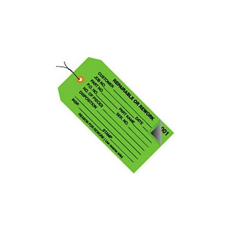 Box Packaging 2 Part Inspection Tag "Repairable Or Rework", Pre WiredNo ...