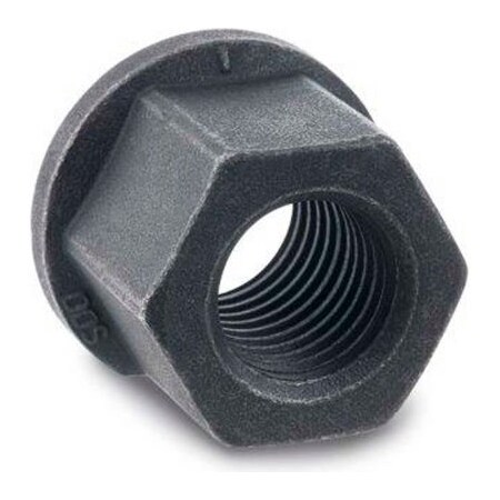J.W. Winco Flange Nut, M12, Steel, Class 10, Blackened, 18 mm Hex Wd ...