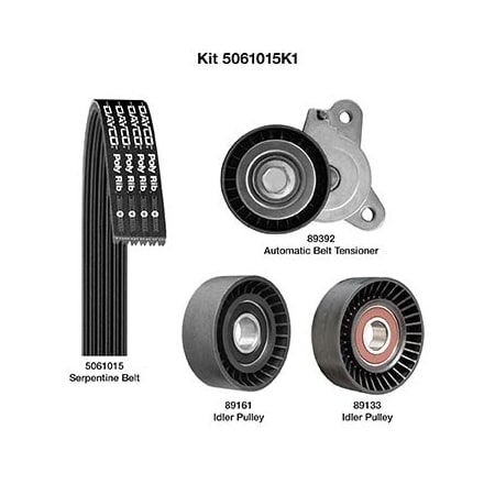 Dayco Serpentine Belt Kit, 5061015K1 5061015K1 | Zoro