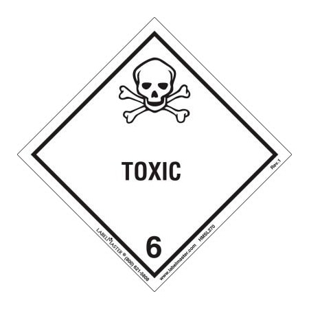 American Labelmark Co LabelMaster HMSL270 Toxic Label, Worded, PVC-Free ...