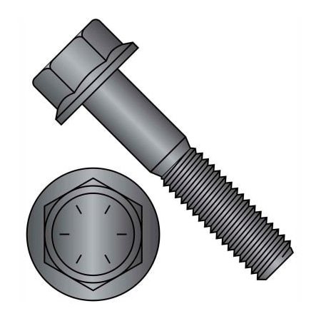 Kanebridge Grade 8, 1/4"-20 Structural Bolt, Black Phosphate Steel, 1 1 ...