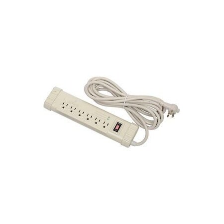 Leviton Power Strip, Surge, 5-15R, 5-15P, 15 ft., Beige S1000-S15 | Zoro