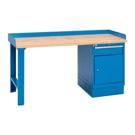Lista International Industrial Workbench w/Leg, 1 Drawer Cabinet w ...