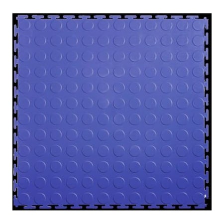 Lock-Tile Lock-TileÂ PVC Floor Tiles, , 19.5x19.5", Coin, Blue LK008 | Zoro