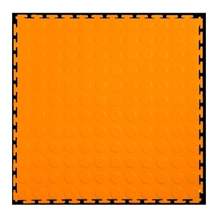 Lock-Tile Lock-TileÂ PVC Floor Tiles, , 19.5x19.5", Coin, Orange LK010 ...