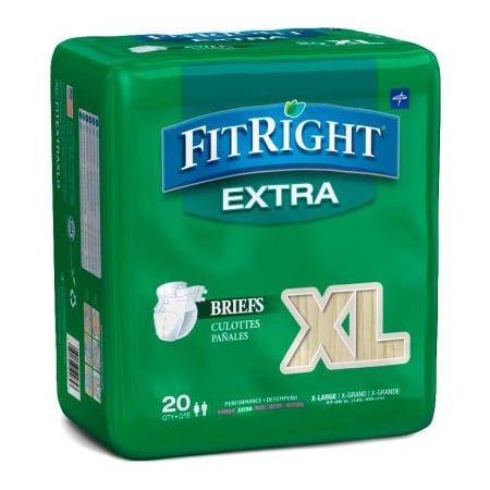 Medline Industries, Inc Medline FitRight Extra Adult Disposable Briefs ...