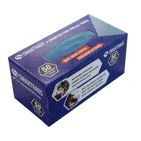 Monarch Brands SmartRags Microfiber Cleaning Cloths, 12" x 12", Blue ...