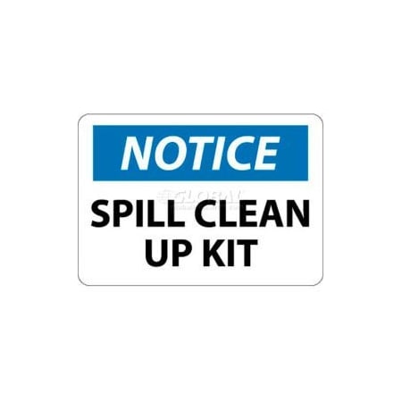 Nmc NMC N345PB OSHA Sign, Notice Spill Clean Up Kit, 10" X 14", White ...