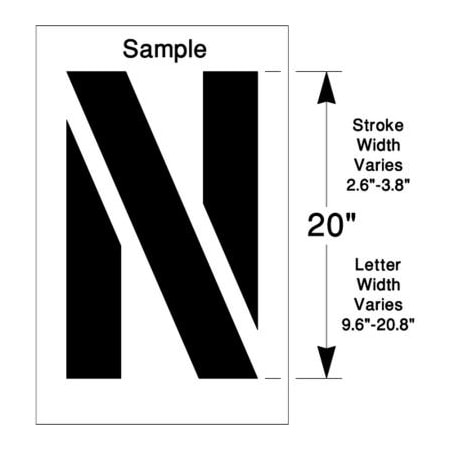 Newstripe Newstripe 20" Individual Letters & Numbers, 1/8" Thick ...