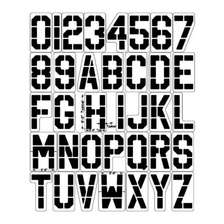 Newstripe Newstripe 6' Bold Block Letters Stencil, 1/8" Thick ...
