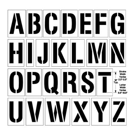 Newstripe Newstripe 18" Alphabet Kit, 1/8" Thick, PolyTough, Plastic ...