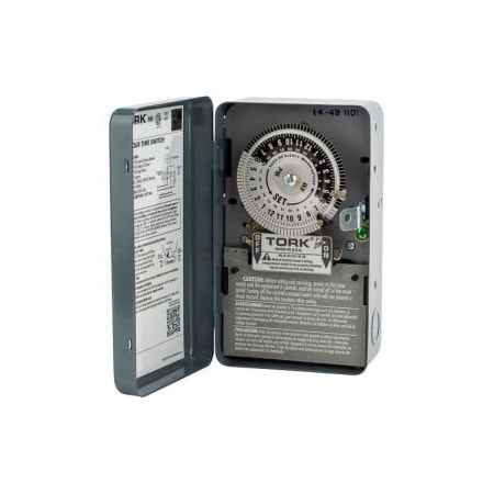Nsi NSI TORK 1101B 24 Hour Time Switch, 40A, 120V, SPST, Indoor Metal ...