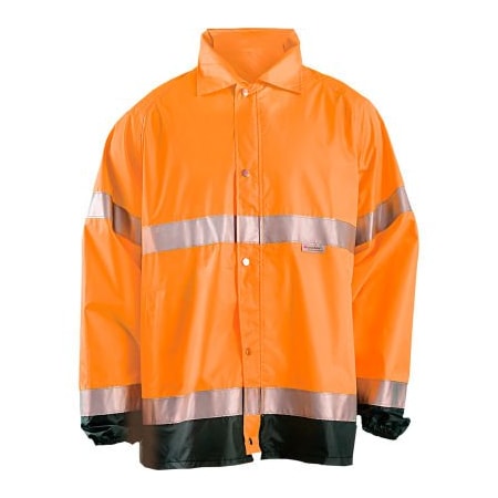 Occunomix Breathable Foul Weather Coat, Class 3, Hi-Vis Orange, S, LUX ...