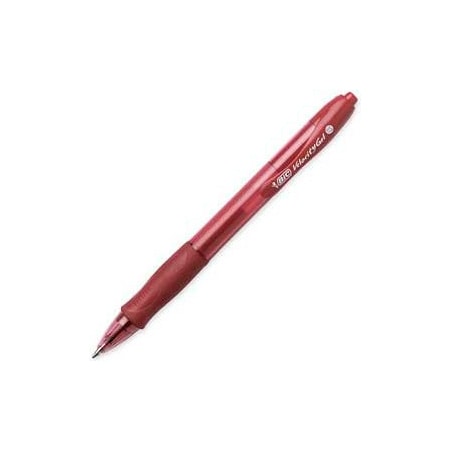 Bic Bic Velocity Rollerball Retractable Gel Pen, 0.7mm, Red Ink, Dozen ...