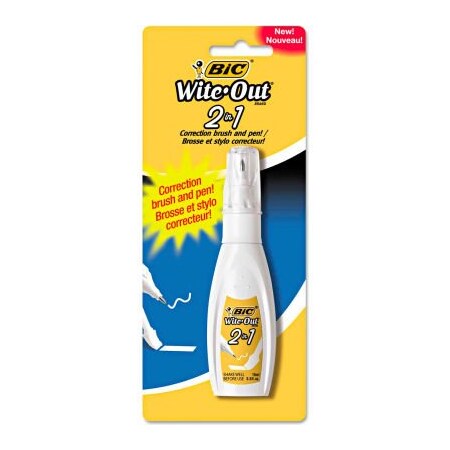 Bic BIC¬Æ Wite-Out 2 in 1 Correction Fluid, 15 ml Bottle, 1 Each ...