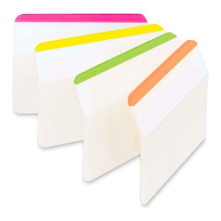 3M Post-it® Durable Hanging File Folder Tabs, 2" Angled Lined, Bright ...