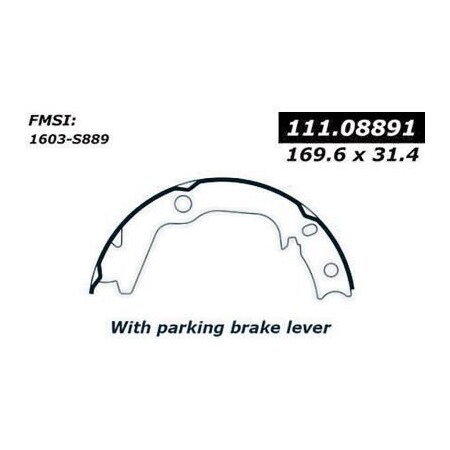 Centric Centric Premium Parking Brake Shoes, Centric Parts 111.08891 ...