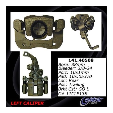 Centric Semi-Loaded Brake Caliper, Parts, 141.40508 141.40508 | Zoro